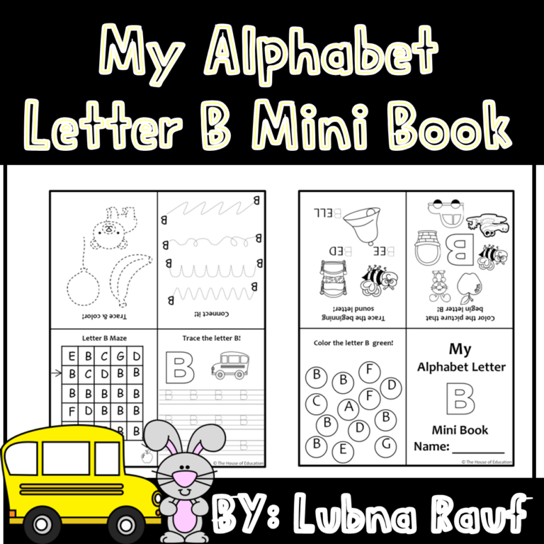 Alphabet Uppercase Letter B Mini Book/Foldable Mini book | Made By Teachers