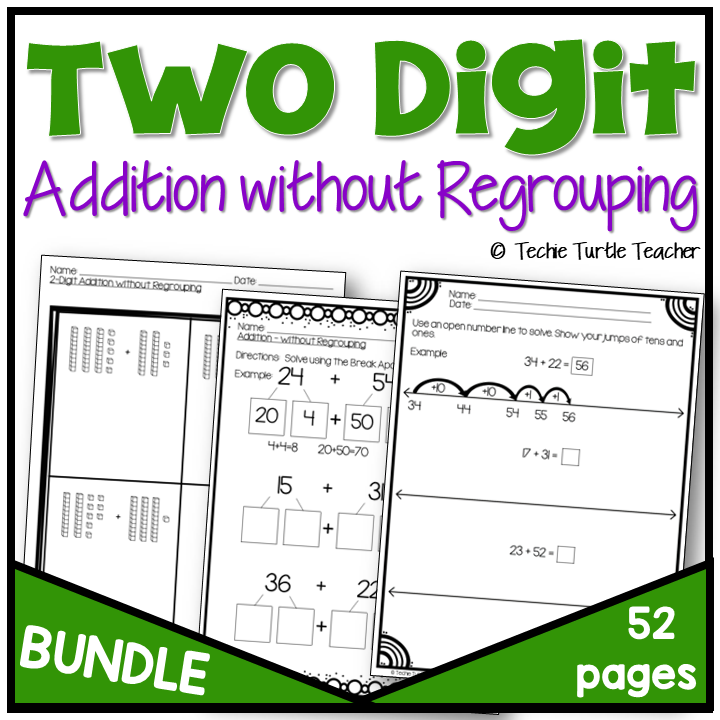 2-Digit Addition using Break Apart (Partial Sums) Strategy Task Cards ...