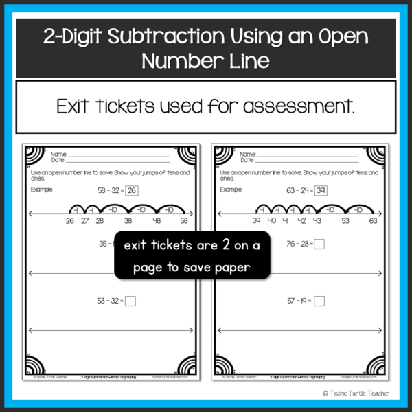 2-Digit Subtraction Bundle Base Ten, Break Apart, Number Line - Made By ...