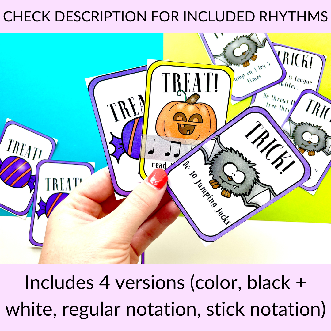TiTika + TikaTi Trick or Treat Halloween Rhythm Game for Music Lessons ...