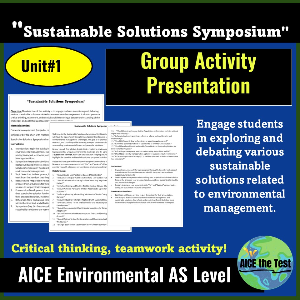 Intro to Environmental Management AICE Unit1 Guided Notes | Made By ...