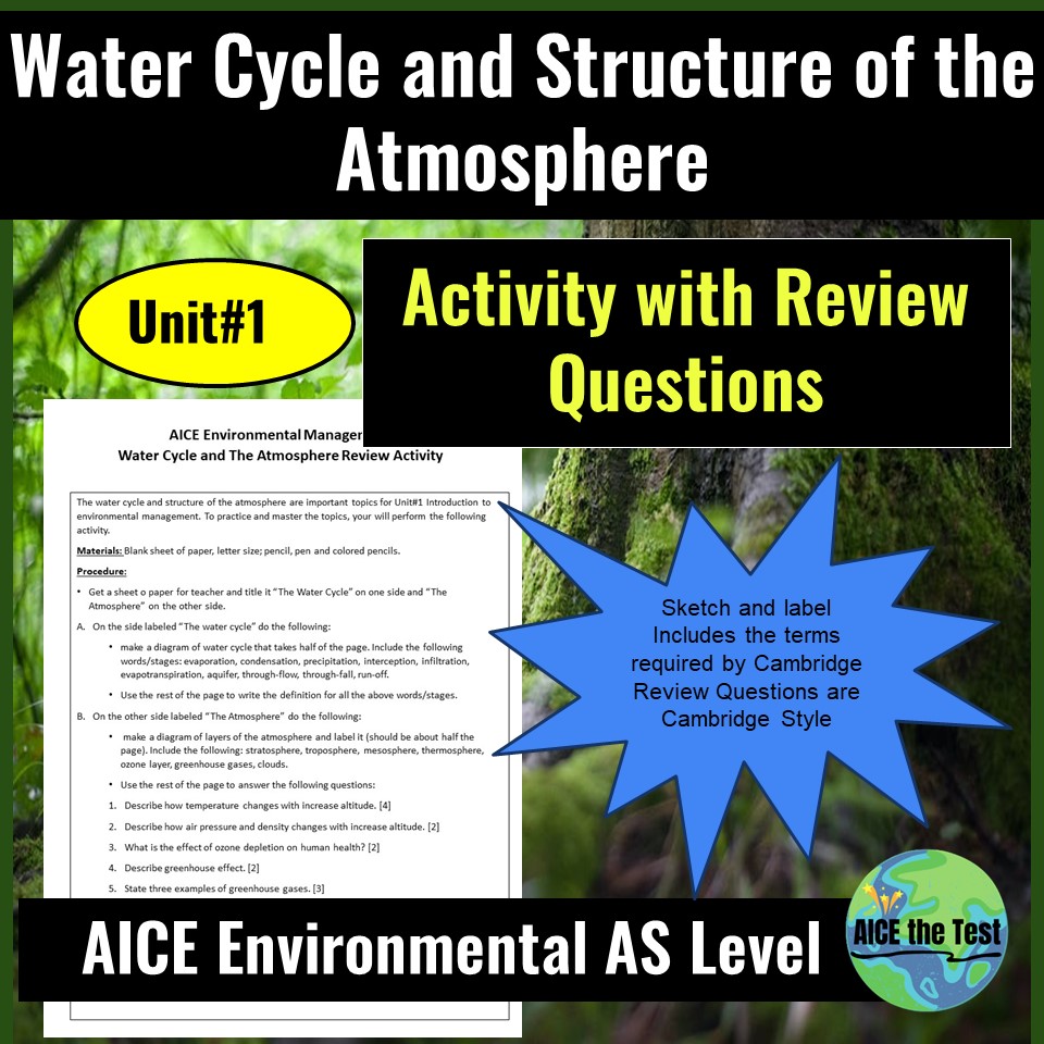 Sampling Methods AICE Environmental AS Booklet and Crossword Puzzle ...