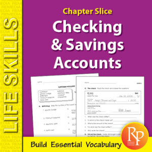 CHECKING ACCOUNT and SAVINGS ACCOUNT: Chapter Slice | Made By Teachers