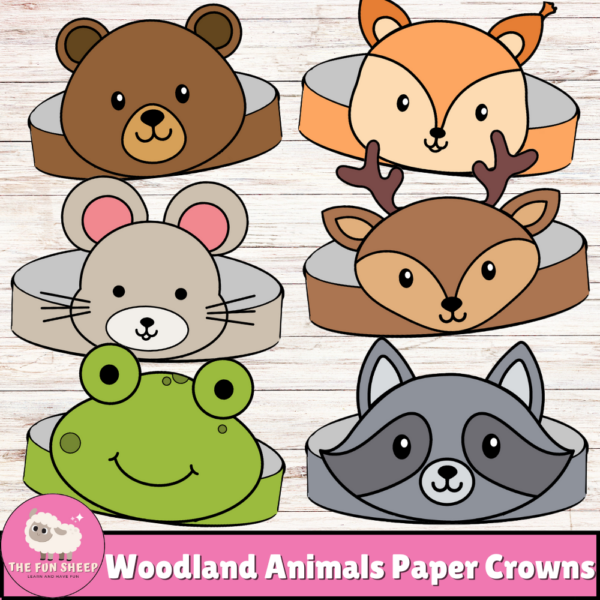 Woodland Animals Paper Crowns | Forest Animals Paper Hats Craft ...