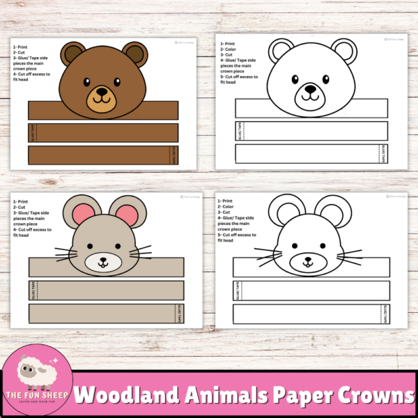 Woodland Animals Paper Crowns | Forest Animals Paper Hats Craft ...