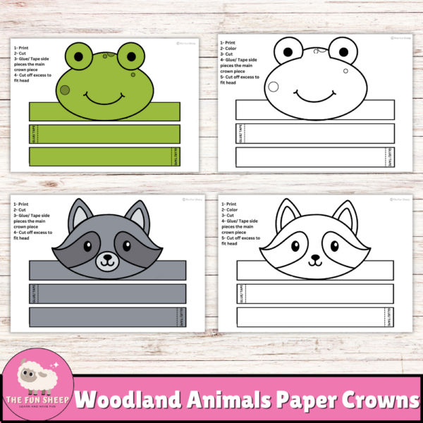 Woodland Animals Paper Crowns | Forest Animals Paper Hats Craft ...
