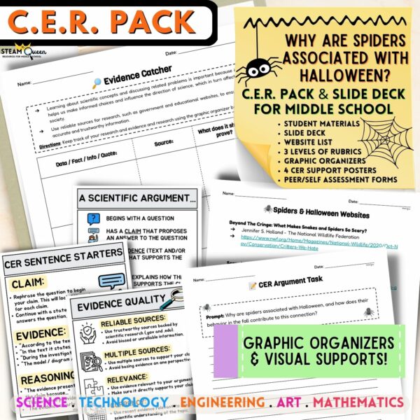 Halloween Science CER Set: Why Do We See More Spiders During Fall ...