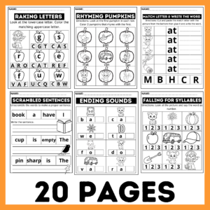 Fall Fun Busy Work Packet 1st grade Morning worksheets | October ...