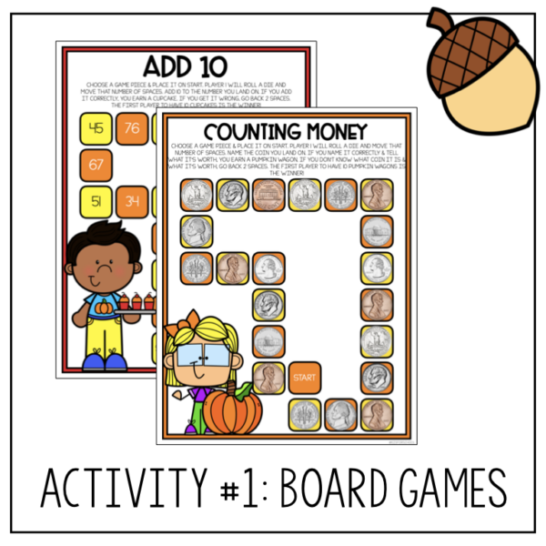 September Math Club: Fall Themed Math Activities {First Grade} BUNDLE ...