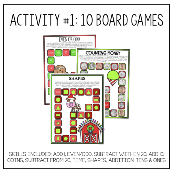 {PREORDER} December Math Club Christmas Math Activities BUNDLE {1st ...