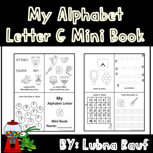 Alphabet Uppercase Letter G Mini Book/Foldable Mini book - Made By Teachers