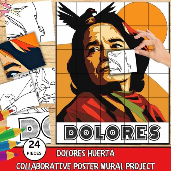 Dolores Huerta Collaborative Poster Mural Project- Hispanic Heritage ...