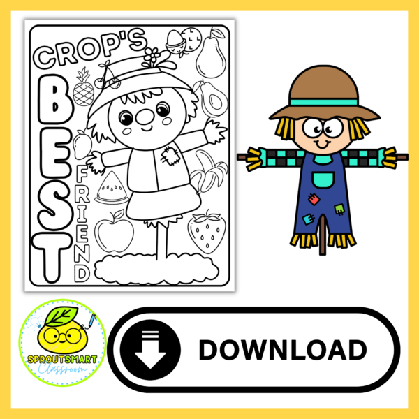 Autumn Scarecrow Coloring Pages | Fall September October Coloring ...