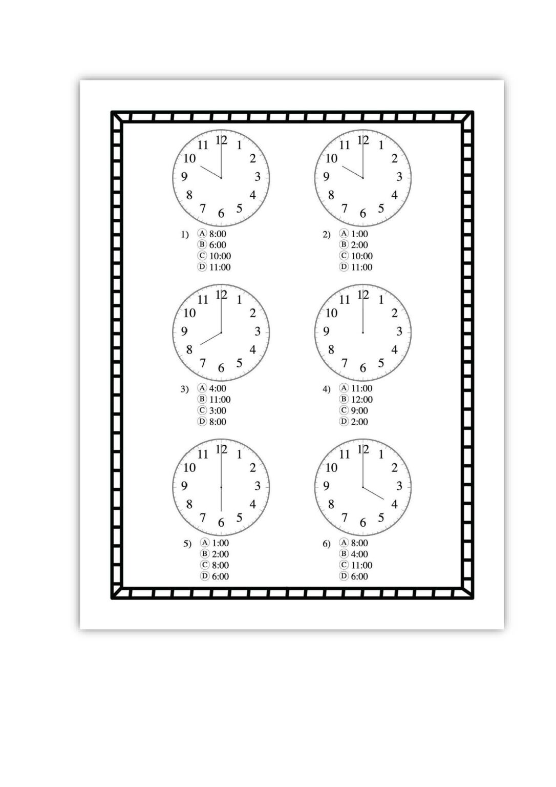 Telling Time Worksheets, Teaching time, Practice Reading Clock - Made ...