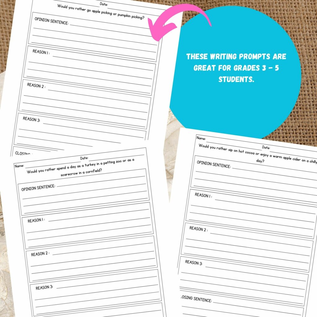Fall Would You Rather Writing Prompts - Made By Teachers