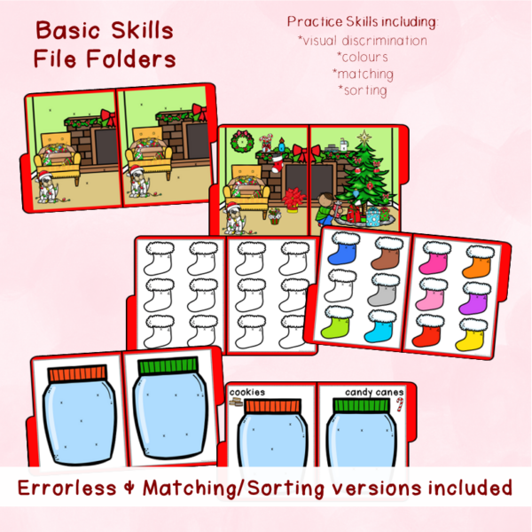 Christmas Holiday File Folders for Special Education in December - Made ...