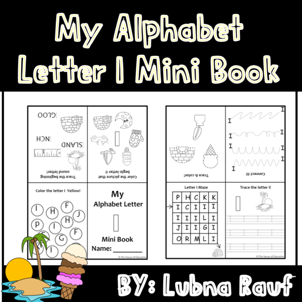 Alphabet Uppercase Letter I Mini Book/Foldable Mini book | Made By Teachers