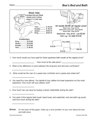 Shopping Mall Math: Consumer Math Word Problems - Money Skills - Made ...