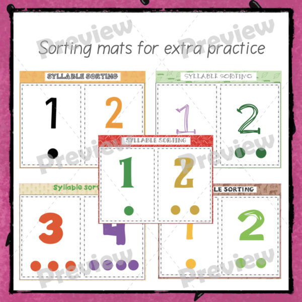 Syllable counting games and sorting bundle - phonological awareness ...