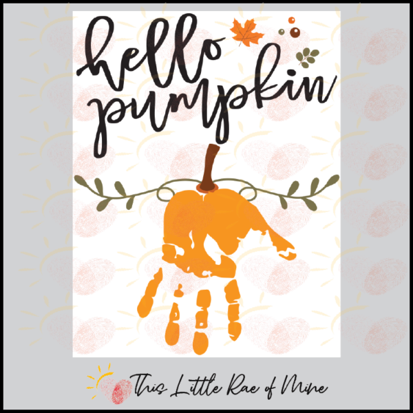 Hello Pumpkin - pumpkin patch - handprint Art - Keepsake - fall ...