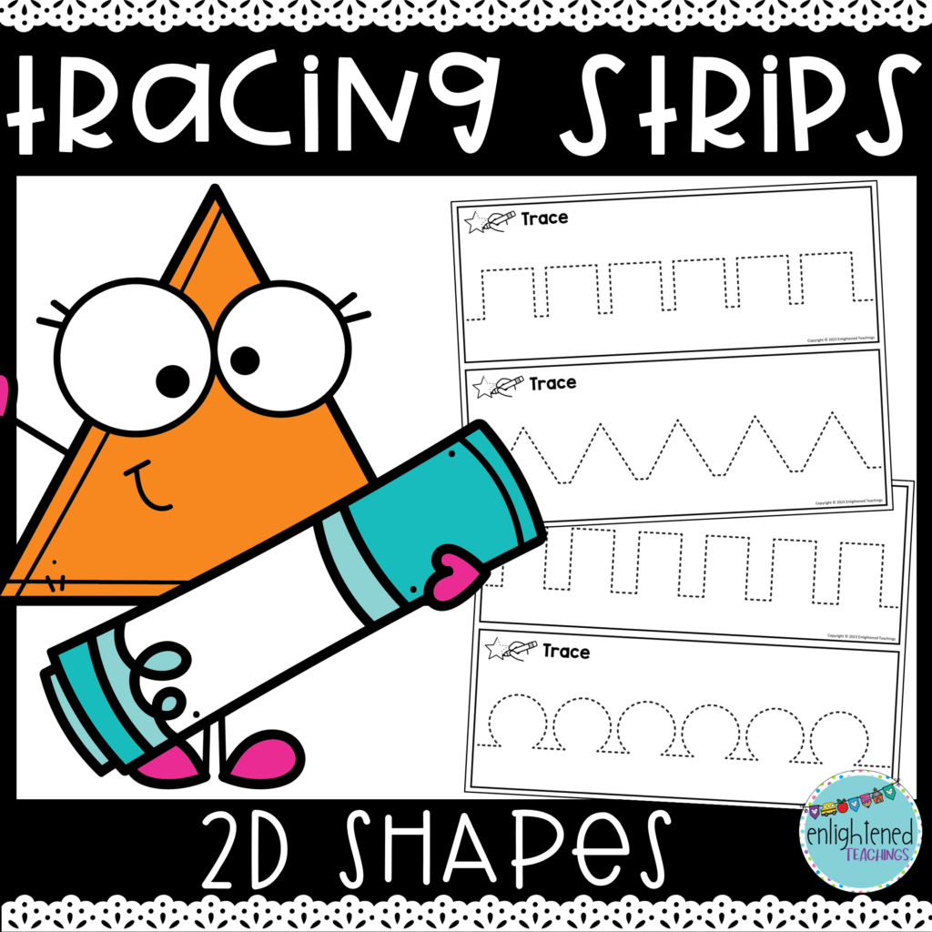 2D Shape Tracing Strips Fine Motor Activity 2D Shape Pre-writing ...
