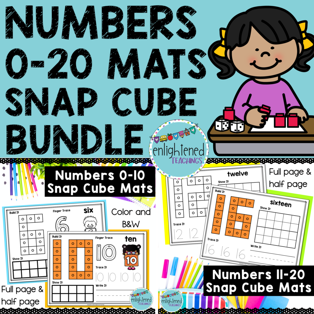 Number Snap Cube Mats to 20 BUNDLE Snap Cube Number Mats to 20 - Made ...