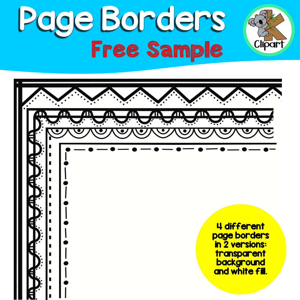 Free Page Borders by K clipart | Made By Teachers