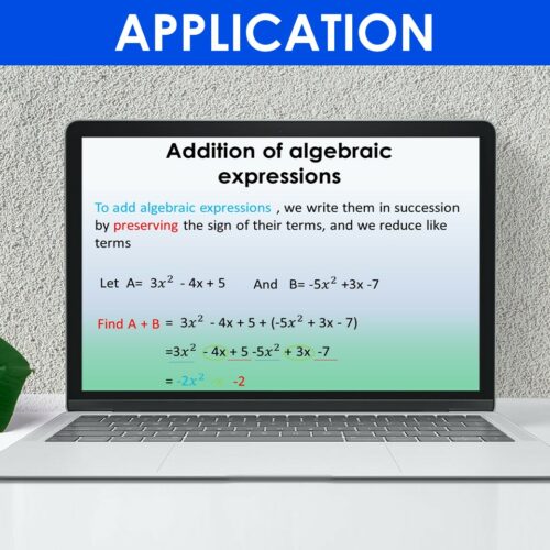 Algebraic expressions PowerPoint Presentation Lesson Middle School ...