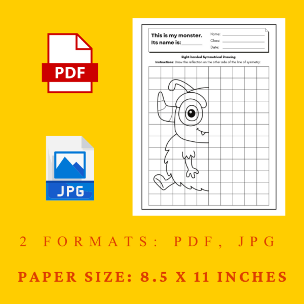 Monsters Lines of Symmetry Drawing Activity | Fun back to school ...