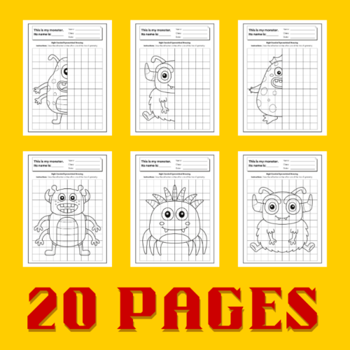 Monsters Lines of Symmetry Drawing Activity | Fun back to school ...