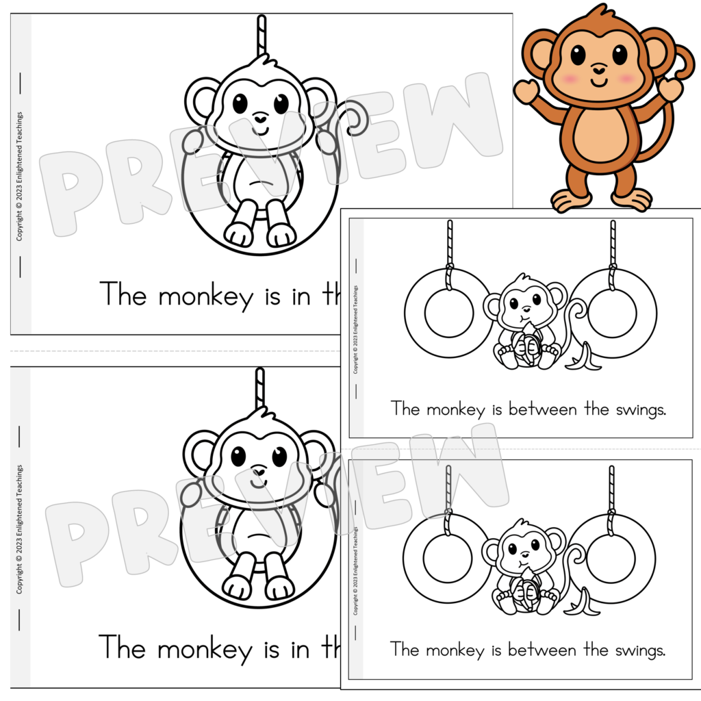 Zoo Monkey Prepositions Emergent Reader Reference Guide Zoo ...