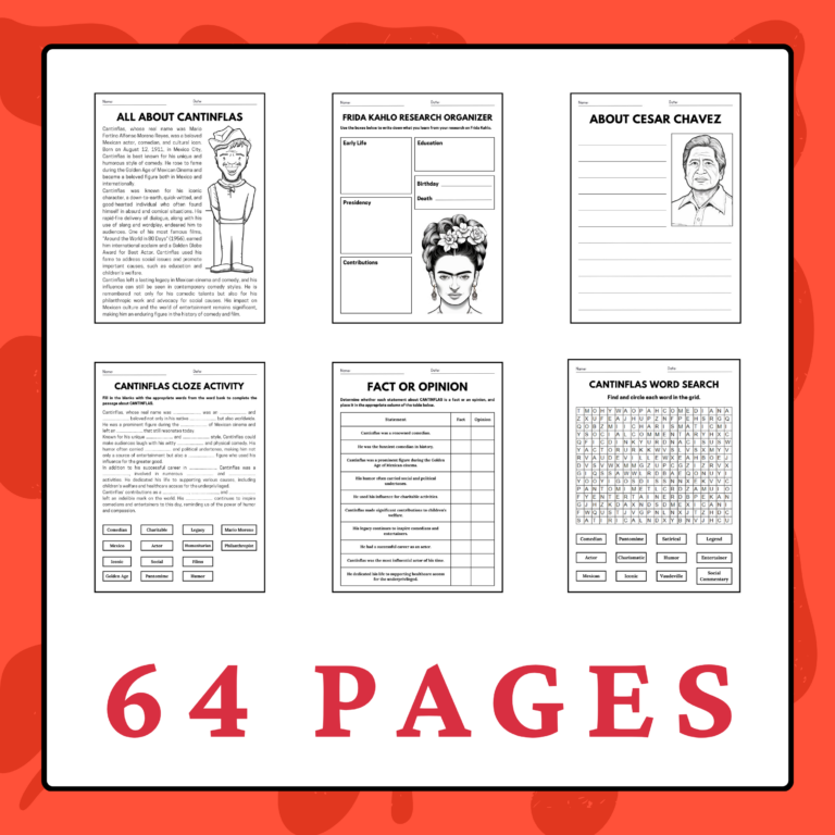 Famous Hispanic Figures - Reading Comprehension Growing Bundle Pack ...