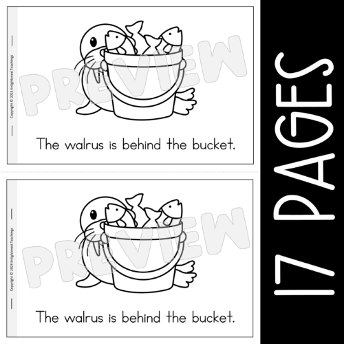Zoo Walrus Prepositions Emergent Reader Reference Guide Zoo ...
