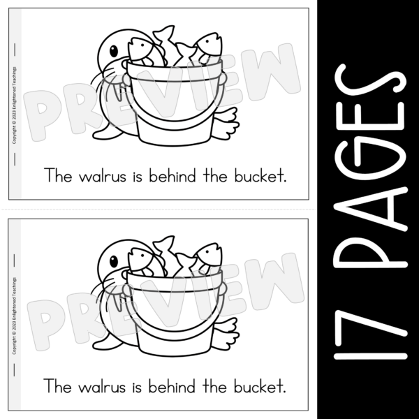Zoo Walrus Prepositions Emergent Reader Reference Guide Zoo ...