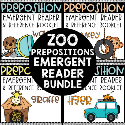Zoo Prepositions Emergent Reader BUNDLE Zoo Positional Words - Made By ...