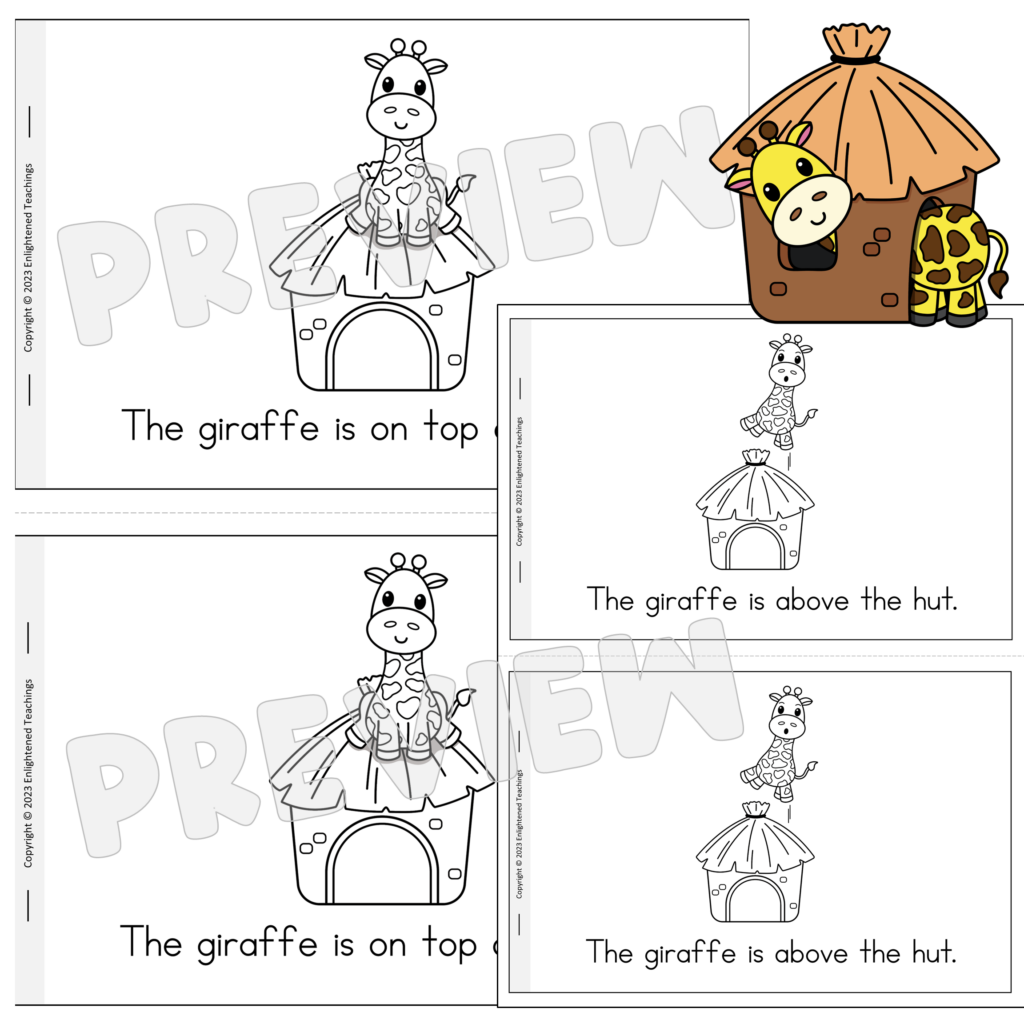 Zoo Prepositions Emergent Reader BUNDLE Zoo Positional Words - Made By ...