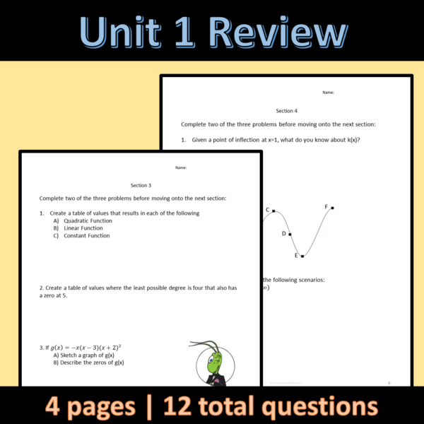 AP® Precalculus Unit 1 Review Activity Polynomial and Rational ...
