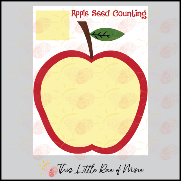 Apple Seed - Counting Mat - numbers 1-20 - autumn - fall - printable ...