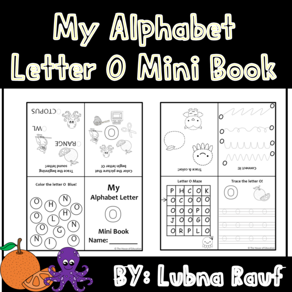 Alphabet Uppercase Letter O Mini Book/Foldable Mini Book | Made By Teachers