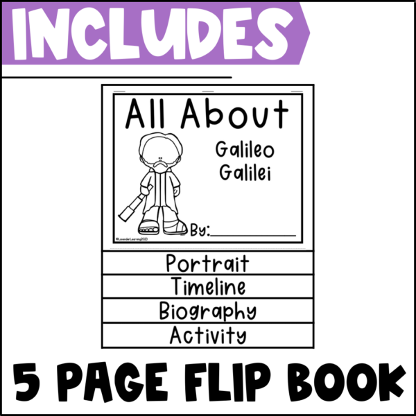 Galileo Galilei Biography Activities, Report, Worksheets, and Flip Book ...