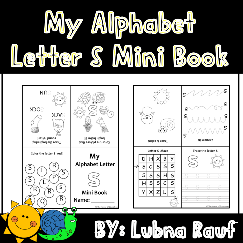Alphabet Uppercase Letter S Mini Book/Foldable Mini Book - Made By Teachers