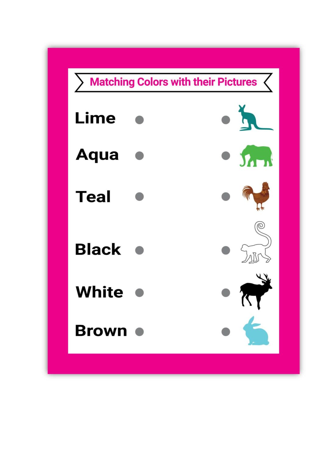 Book of Colors, Learn Colors and Shapes, Printable kids color learning ...
