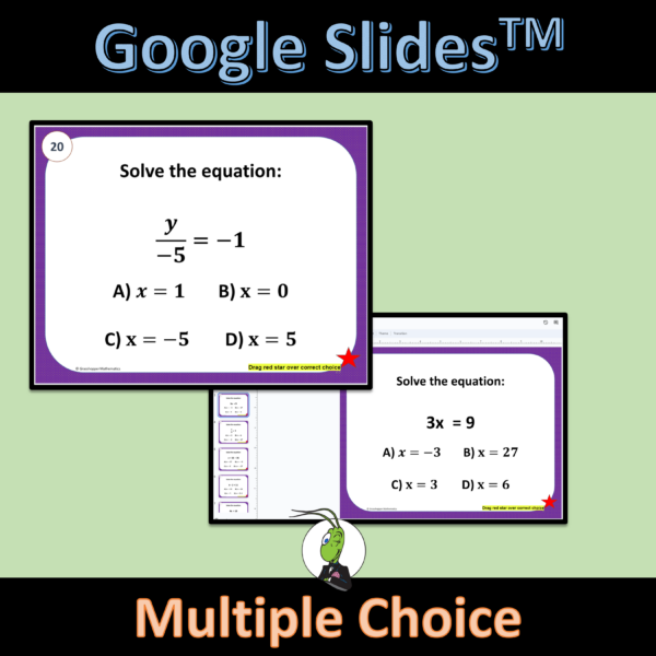 Solving One Step Equations Algebra 1 Task Cards | Google | Made By Teachers