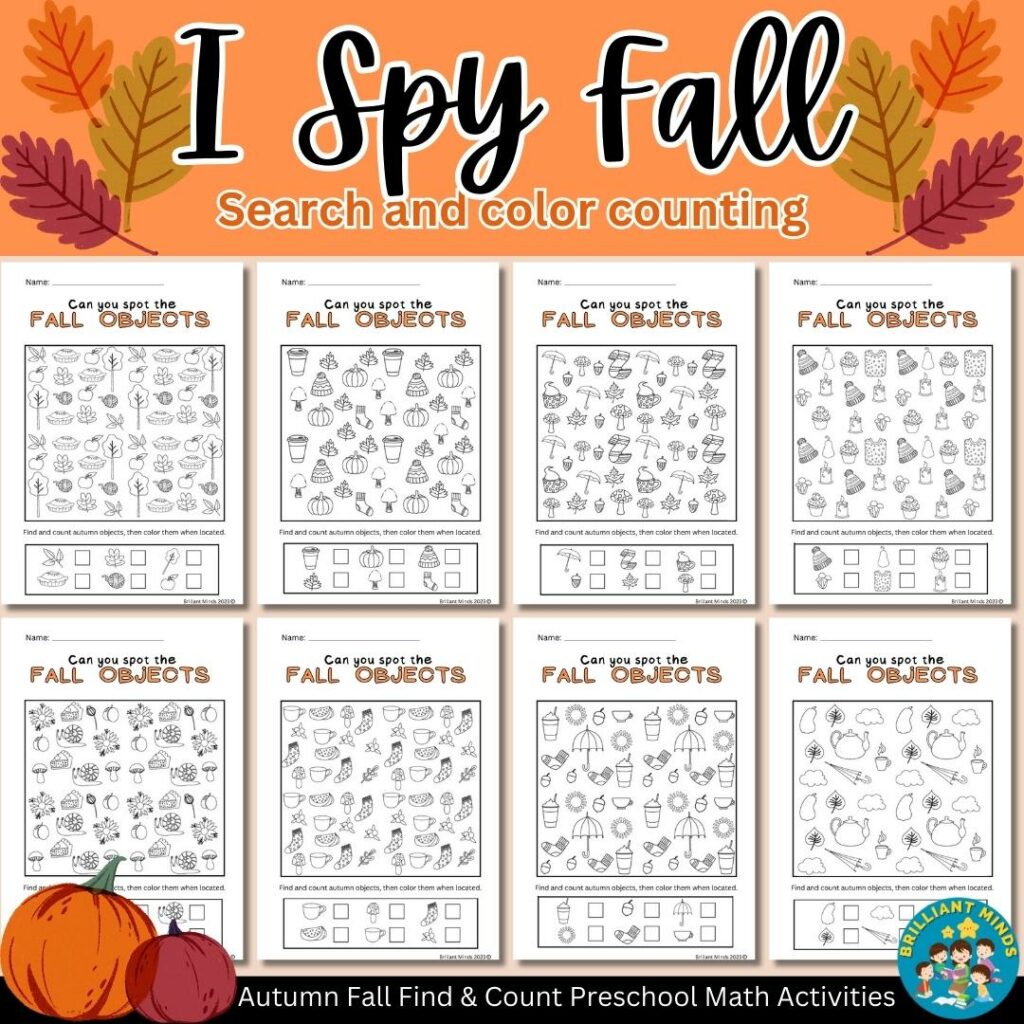 Fall I SPY - Fun Games & Activities, Autumn I Spy Activity Sheet - Made ...