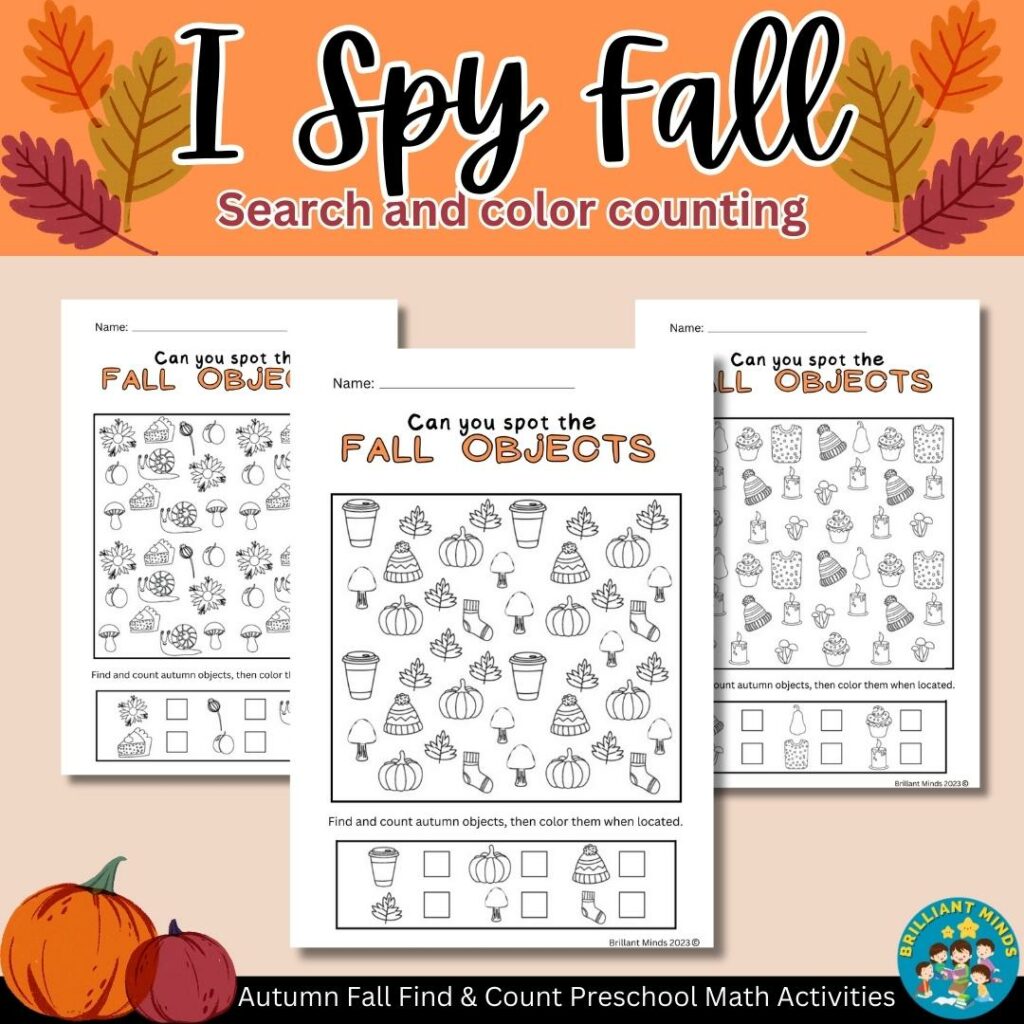 Fall I SPY - Fun Games & Activities, Autumn I Spy Activity Sheet - Made ...