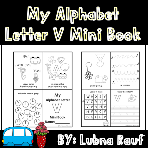Alphabet Uppercase Letter V Mini Book/Foldable Mini Book | Made By Teachers