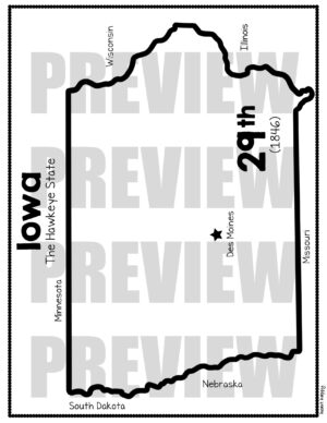 Iowa State Flag Craft | Iowa State Symbols - Made By Teachers