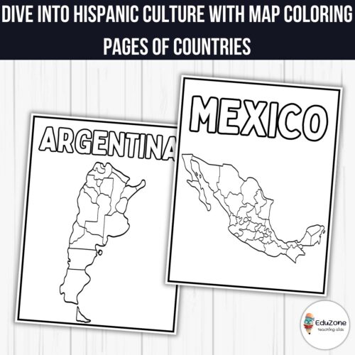 Explore Spanish-Speaking Nations: Flags and Maps Coloring Pages ...