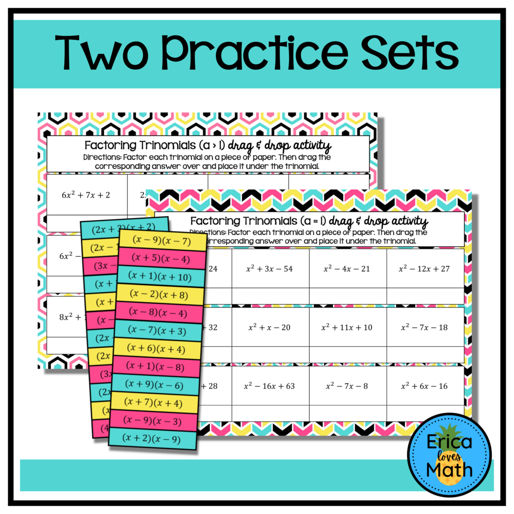 Factoring Trinomials Digital Activity Drag & Drop | Made By Teachers