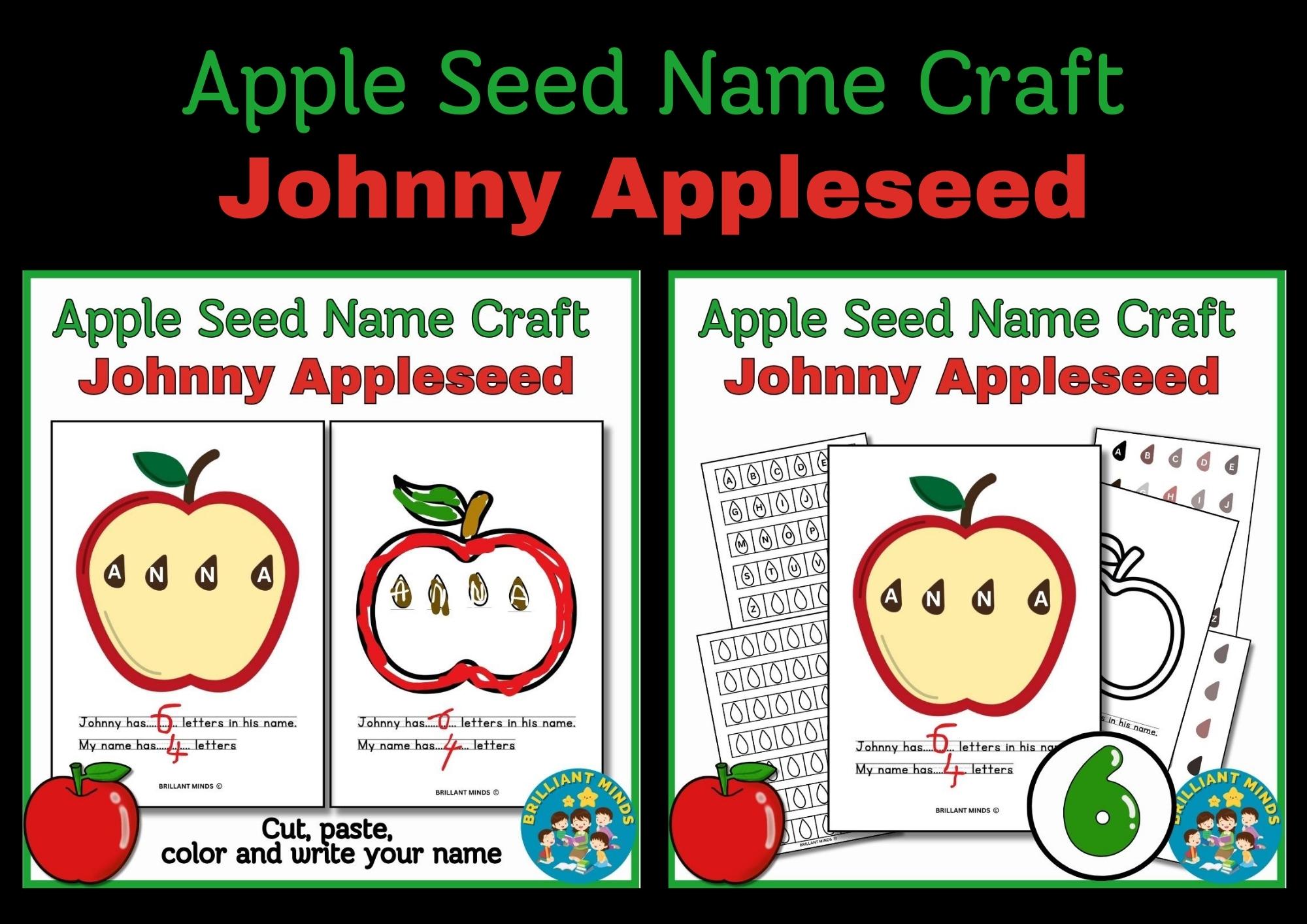 Apple Seed Name Craft | Apple Seed Name Craft - Fun Autumn Apple | Made ...